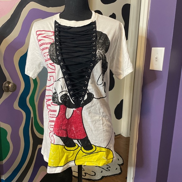 Disney | Tops | String Laced Mickey Mouse Shirt | Poshmark